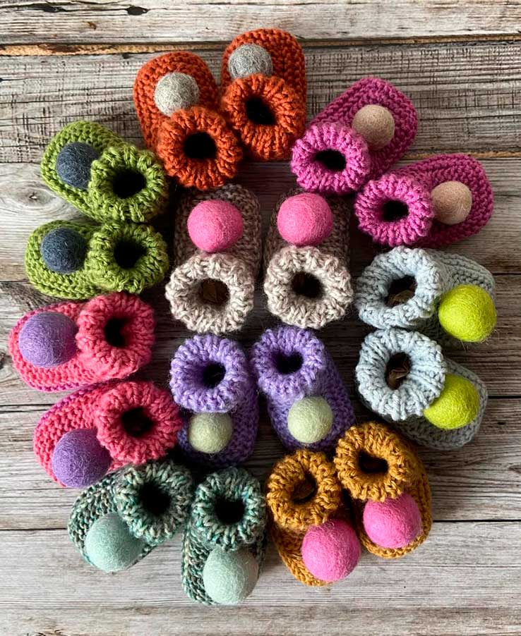 Hand Knitted Baby Booties | Lilly & Bright | Irish Design